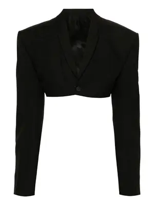 Rick Owens Tatlin Cropped Blazer - Black