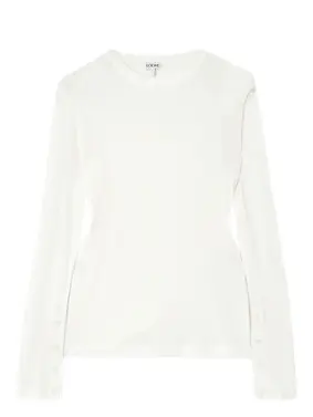 Loewe-LOEWE Embroidered Modal-Blend T-Shirt