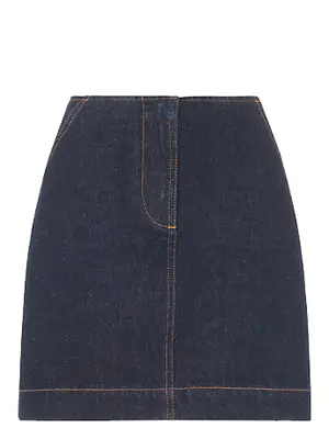 Whistles High-rise Mini Denim Skirt - Navy