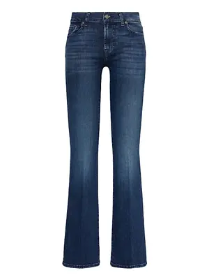 7 For All Mankind Bootcut Soho Flared-leg Mid-rise Stretch-denim Jeans - Soho Dark