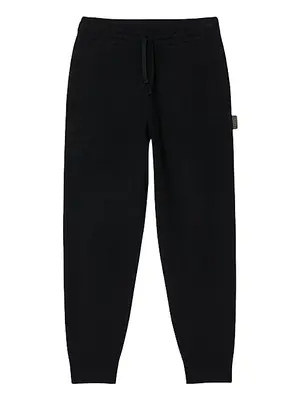 Sandro Logo-patch Regular-fit Stretch-woven Jogging Bottoms - Noir / Gris