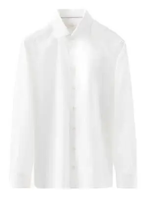Eton Elevated-twill Contemporary-fit Cotton Shirt 16 White