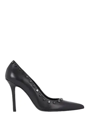 The Kooples Stud-embellished Leather Court Shoes - Black
