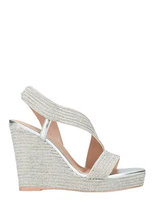 Carvela Gala Crystal-embellished Heeled Sandals - Silver