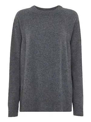Whistles Relaxed-fit Cashmere Jumper - Grey