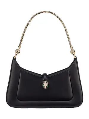 BVLGARI Serpenti Baia Small Shoulder Bag - Black