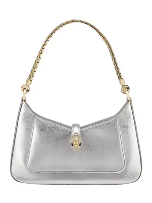 BVLGARI Serpenti Baia Small Shoulder Bag - Silver