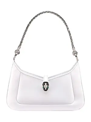 BVLGARI Serpenti Baia Small Shoulder Bag - White