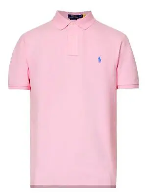 Polo Ralph Lauren Short-sleeved Logo-embroidered Custom-fit Cotton-piqué Polo Shirt S Carmel Pink
