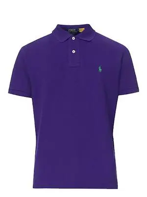 Polo Ralph Lauren Short-sleeved Logo-embroidered Custom-fit Cotton-piqué Polo Shirt S Chalet Purple