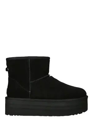 UGG Classic Mini Suede Platform Boots Black