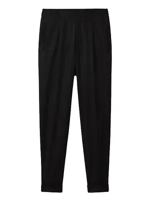 REISS Brighton Relaxed-fit Tapered Trousers - Black
