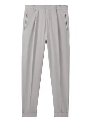 REISS Brighton Relaxed-fit Tapered Trousers - Grey