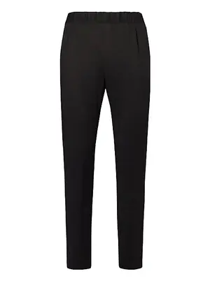 Paige Elasticated-waistband Tapered-leg Trousers - Black