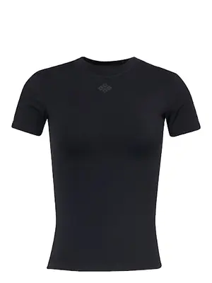 THE COUTURE CLUB Stretch-woven Jersey T-shirt - Black