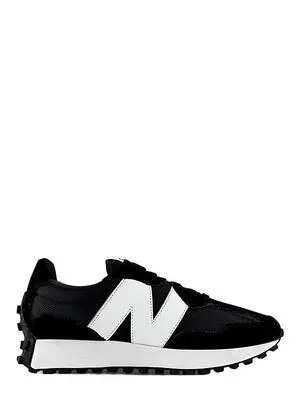 NEW BALANCE 327 Suede And Mesh Low-top Trainers - Black White