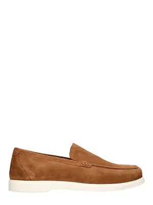 LOAKE Tuscany Slip-on Suede Loafers - Brown