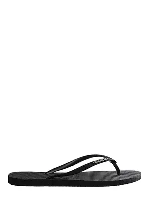 Havaianas Slim Glitter Flip Flops - Black