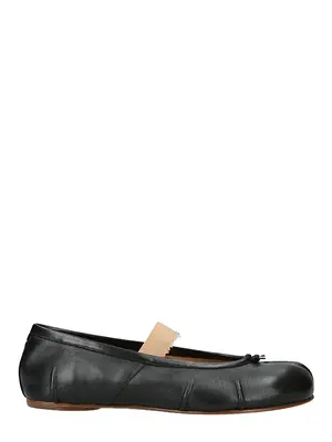 MAISON MARGIELA Tabi Split-toe Leather Ballet Flats - Black/comb