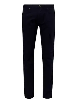 Emporio Armani Regular Fit Tapered-leg Trousers - Blu Navy