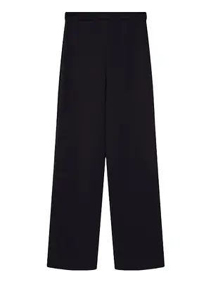 JOSEPH Wide-leg High-rise Trousers - Black