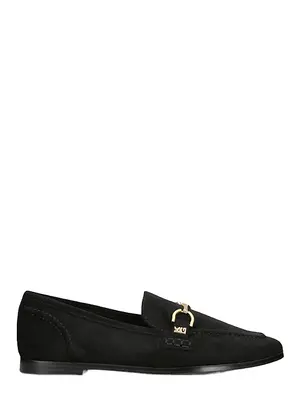 Kurt Geiger Madeline Horse-bit Chain Fabric Loafers - Black