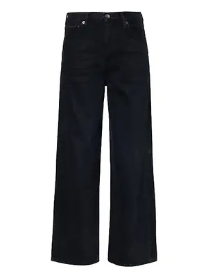 AGOLDE Wide-leg High-rise Denim Jeans - Scowl (marble O/d Blk)