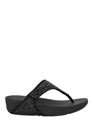 Fitflop Lulu Glitter Rhinestone-embellished Woven Sandals - Black