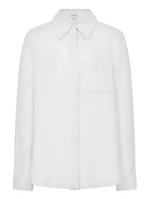 REISS Campbell Linen Shirt - White