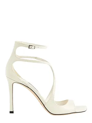 JIMMY CHOO Azia 95 Strappy Leather Heeled Sandals - Latte