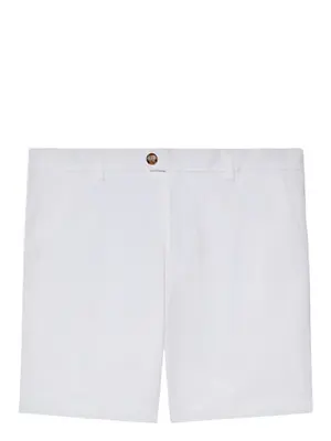 REISS Stretch-cotton Chino Shorts - White