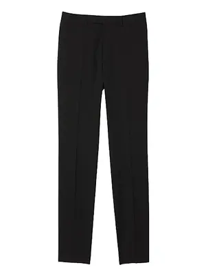 Sandro Slim-Fit Tapered Wool Trousers Noir / Gris