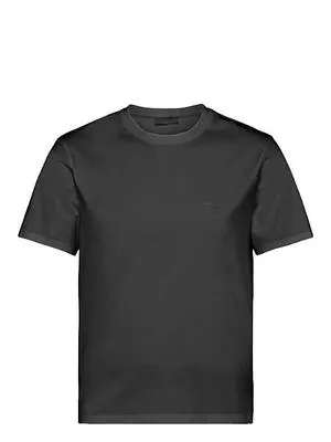 Prada Logo-embroidered Slim-fit Stretch-cotton T-shirt - Black