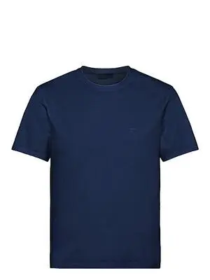 Prada Logo-embroidered Slim-fit Stretch-cotton T-shirt - Blue