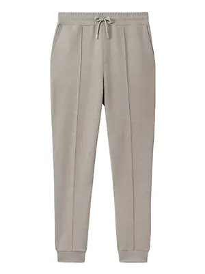 REISS Premier Pinched-seam Stretch-woven Jogging Bottoms Xxl - Taupe