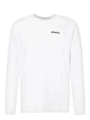 Patagonia P-6 Logo-print Cotton And Polyester-blend T-shirt - White