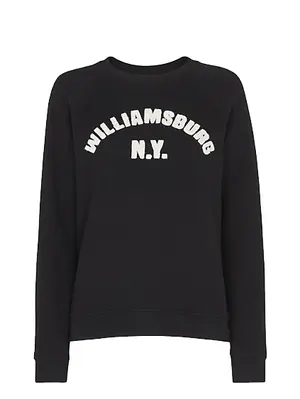 Whistles Williamsburg Logo-embroidered Sweatshirt - Black