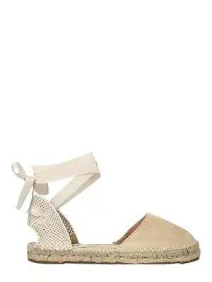 Manebí Hamptons Contrast-stitch Suede Espadrilles - Beige