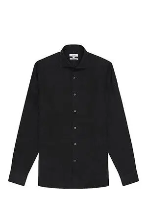 REISS Ruban Regular-fit Linen Shirt - Black