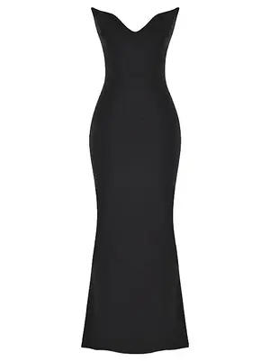 House Of Cb Strapless Corset Maxi Dress - Black
