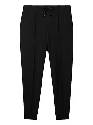 REISS Premier Regular-fit Mid-rise Stretch-jersey Jogging Bottoms - Navy Blue