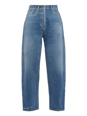 Prada Faded Wash Relaxed Fit Jeans - Blue