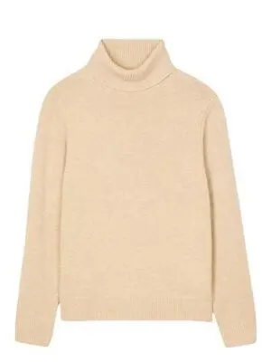 Sandro Knitted Wool-blend Jumper - Beige