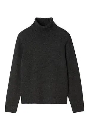 Sandro Knitted Wool-blend Jumper - Dark Grey