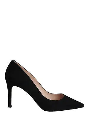 Whistles Corie Suede Heeled Pumps - Black
