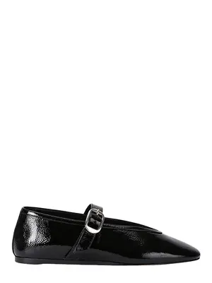 Le Monde Beryl Stella Pointed-vamp Patent-leather Mary Jane Flats - Black