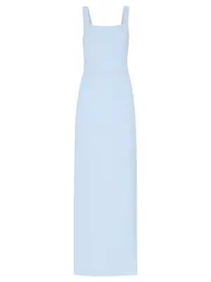 Whistles Mila Square-neck Maxi Dress - Pale Blue