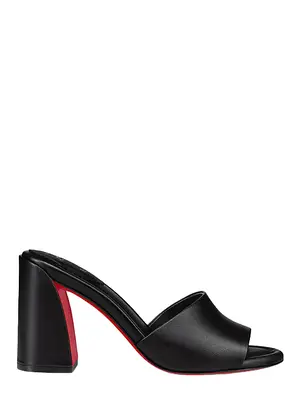 CHRISTIAN LOUBOUTIN Jane 85 Calf Leather Heeled Mules - Black