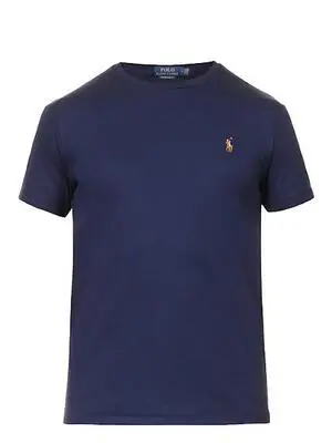 Polo Ralph Lauren Short-sleeved Logo-embroidered Custom Slim-fit Cotton-jersey T-shirt - French Navy