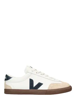 VEJA Volley Logo-Embroidered Canvas Low-Top Trainers White/comb